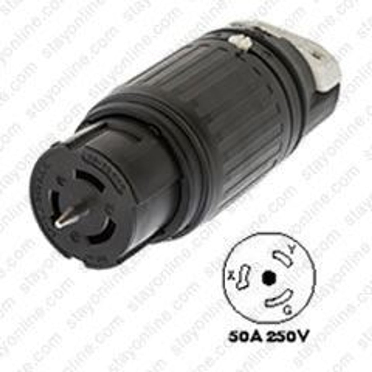 Hubbell Wiring Device CS8264C - 50A, 250V, 2-Pole, 3-Wire – Cords and ...