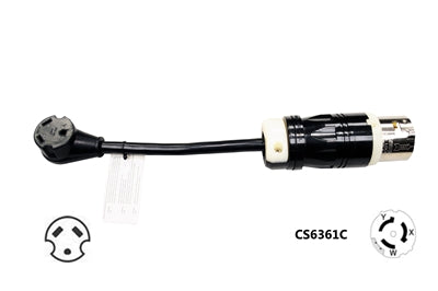 50 AMP 125 VOLT PLUG TO 30 AMP 125 VOLT RV CONNECTOR - RV ADAPTER ...