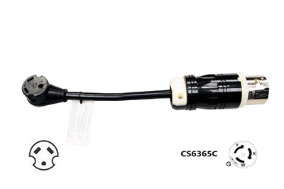 50 AMP 125/250 VOLT PLUG TO 30 AMP 125 VOLT RV CONNECTOR - RV ADAPTER ...